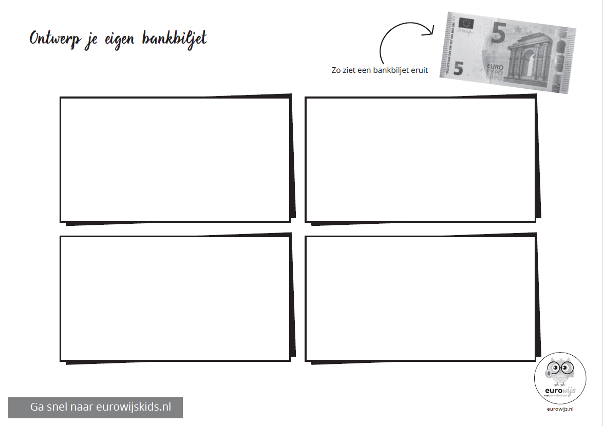 Ontwerp een bankbiljet - Eurowijskids